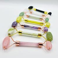 China Natural Jade Facial Massage Roller Stone Private Label Gua Sha Set for Face Scrapping for sale