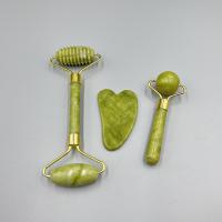 China Jade Face Roller 6 in 1 Jade Stone Facial Roller Jade Roller Gua Sha Set for Face Care for sale