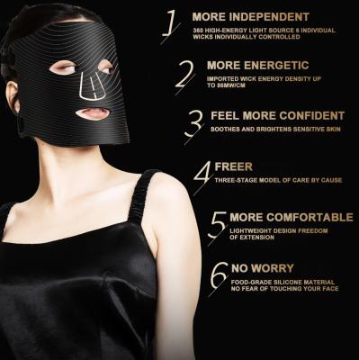 China Face Target Area Thinner 40*29.5cm Silicone LED Facial Mask with High Energy 2024 for sale