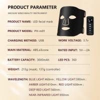 China Compact Skin Led Therapy Light Red led blue light face mask for Acne Treatment Instrument for sale