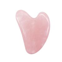 China 49.3g Pink customized Jade Gua Sha Stone Board for Home Face Lift Anti-Puffiness for sale