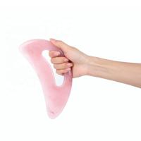 China Portable Neck Massager Heart Shape Green Jade Guasha Pad with Resin Beeswax Material for sale