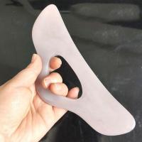 China Portable Neck Massager Heart Shape Green Jade Guasha Pad with Resin Beeswax Material for sale