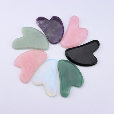 China Customized Logo Availabled Natural Jade Guasha Board for Face Lift and Cellulite Reduction for sale