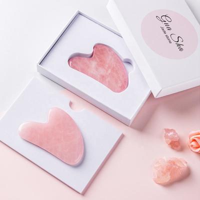 China Natural Jade Gua Sha Stone Board Portable Neck Massager for Face Lift Anti-Puffiness for sale