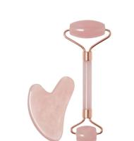 China Anti Aging Facial Massage And Gua Sha Set With Jade Stone And Portable Neck Massager for sale