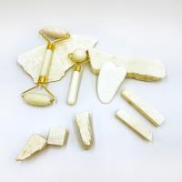 China Green Jade Roller and Guasha Set for Facial Care Target Area Eyes Customized Gift Box for sale