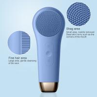 China Blue Wrinkle Remover Silicone Facial Cleanser for Sensitive Skin and Acne USB Plugs Type for sale