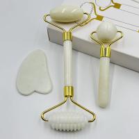 China Natural Jade Roller Gua Sha Set For Home Perfect for Reducing Face and Neck Wrinkles for sale