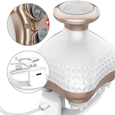 China Charging Cradle Weight Ergonomic Design Red Light Therapy Silicone Shampoo Massage Hair Scalp Brush for sale