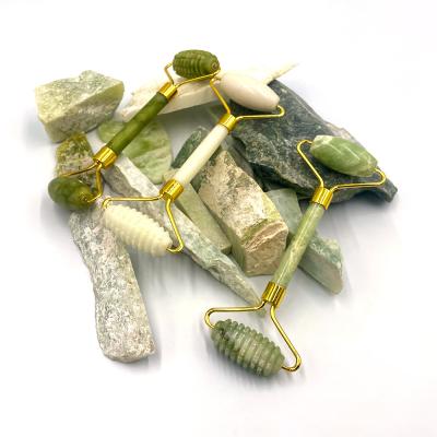 China 2023 Natural Jade Roller Gua Sha Set for Neck/Throat Target Area Face Massage Roller for sale