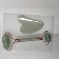 China Massage Area Face Neck Body 2023 Natural Jade Roller and Gua Sha Set with Xiuyan Stone for sale