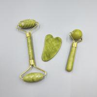 China 2023 Jade Roller and Gua Sha Set for Double Head Skin Care Massage Area Face Neck Body for sale