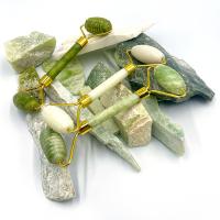 China Jade Roller Gua Sha Set 100% Natural Waterproof Double Head Skin Facial Care with Bag for sale