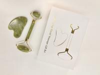 China 2024 Double Head Xiuyan Stone Jade Roller and Gua Sha Set for Skin Care Waterproof Yes for sale