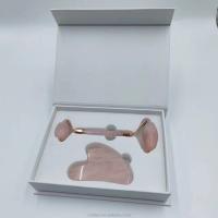 China Double Head Skin Facial Care Jade Roller and Amethyst Gua Sha for Face Rejuvenation for sale
