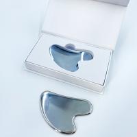 China Custom Logo Stainless Steel Gua Sha Scraping Massage Tool for Facial and Body for sale