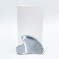China Facial Massage Green Stainless Steel Gua Sha Stone for Neck and Face Custom Logo Beauty for sale