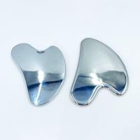 China Custom Logo Green Stainless Steel Gua Sha Tool for Facial and Body Lymphatic Drainage for sale