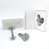 China Custom Logo Green Stainless Steel Gua Sha Tool for Facial and Body Lymphatic Drainage for sale