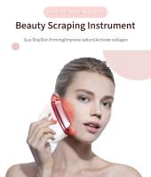 China USB Plugs Guasha EMS Firm Skin Eye Face Massage Vibration LED Light Facial Massager for sale