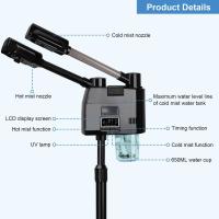 China Lightening 2 in 1 Hot And Cold Face Steamer With 5X Magnifying Lamp For Salon Sauna for sale