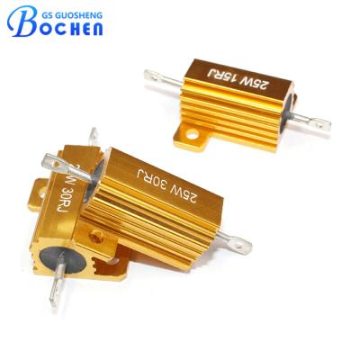 China BOCHEN RX24 25W 100R Wirewound Resistor with 0.1~50KΩ Resistance Range ±1% or ±5% Tolerance and Solder Lug Terminals for sale
