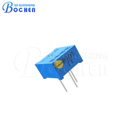 China 3299P 10k Ohms 0.5w  Side Adjustment 3299P-1-103 multiturn Cermet Trimmer Potentiometer for sale