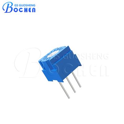 China 3323U 0.5W 1K 5K 10K 100K 500K Ohms Variable Resistor Single Turn Cermet Trimmer Potentiometer for sale