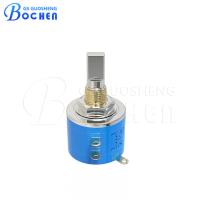 China WXD10 10K Ohm 2W Wirewound Potentiometer 10 Turn Panel Mount with ±0.25% Linearity and -55℃ to +125℃ Temperature Range for sale
