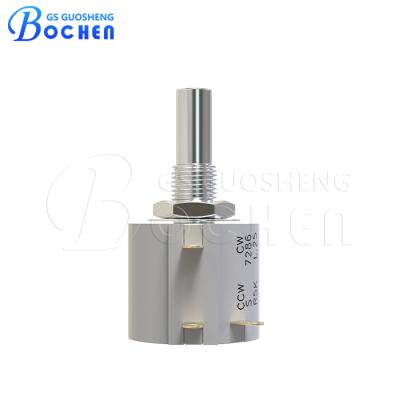 China 7286 2W 10K Precision Multiturn Wirewound Potentiometer with 3600° Travel and ±0.25% Linearity for sale