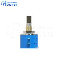 China WXD5 5-Turn Wirewound Potentiometer 100Ω-25KΩ Range with 0.25% Linearity and Flat Shaft Design for sale