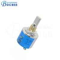 China WXD5 5-Turn Wirewound Potentiometer 100Ω-25KΩ Range with 0.25% Linearity and Flat Shaft Design for sale