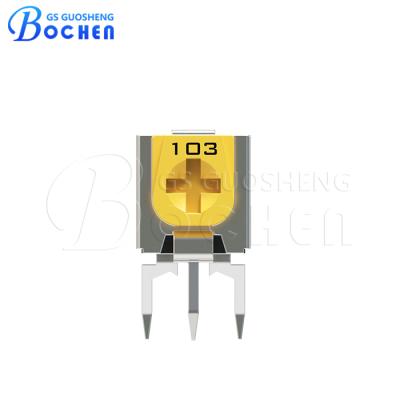 China WH06-1C Carbon Film Potentiometer 2k Ohm Side Adjustment Trimmer with 0.1W Power Rating and 240° Rotation for sale
