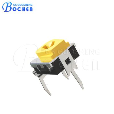 China WH06-2C Vertical Mounting 10k Ohm Potentiometer Trimmer with 0.1W Power Rating and 240° Mechanical Angle for sale