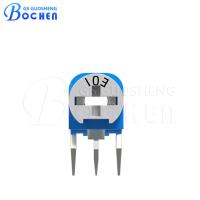 China RM063 Single Turn Carbon Film Potentiometer 6mm Vertical Mount 10Ω-1MΩ Range 0.1W Rating for sale