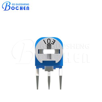 China RM063 Single Turn Carbon Film Potentiometer 6mm Vertical Mount 10Ω-1MΩ Range 0.1W Rating for sale