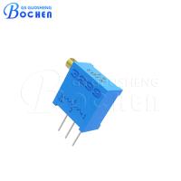 China 10k Ohm 3299X-1-103LF Multiturn Cermet Trimmer Potentiometer with 0.5W Power and 30 Turn Adjustment for sale