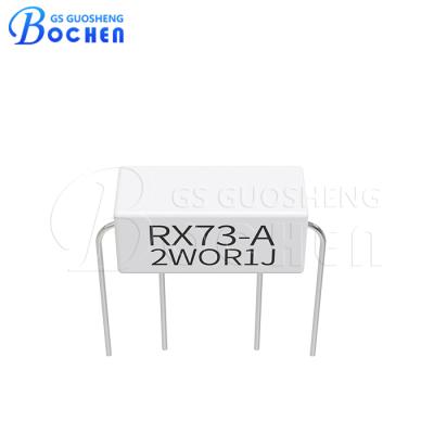 China RX73-A 0.1Ω 2W Ceramic Tube Wirewound Resistor with 5% Tolerance for Industrial Applications for sale
