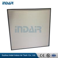 China Alumiunm Frame Clean Room HEPA Filters , Mini Pleat HEPA Filter With HV Fiberglass for sale
