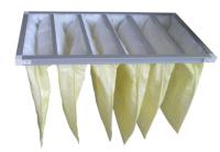 China Environmentally HVAC Pre Filter With Paper Frame G4 G5 Pocket And 4 Bags for sale