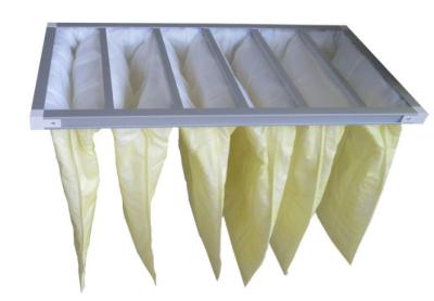 China Environmentally HVAC Pre Filter With Paper Frame G4 G5 Pocket And 4 Bags for sale