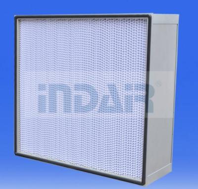 China Extruded Aluminum Frame HEPA Air Filter High Performance Super Fine Glass Fiber for sale