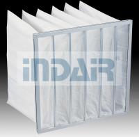 China Lightweight High Flow Air Filter 595x595x600mm With Aluminium Zinc Plate Frame for sale
