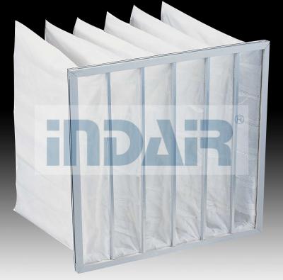 China Lightweight High Flow Air Filter 595x595x600mm With Aluminium Zinc Plate Frame for sale