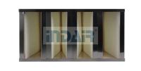 China SS Frame V Bank Air Filter H10 / H13 No Partition Design Long Service Life for sale