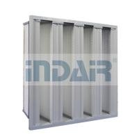 China Stainless Steel Frame V Cell Filters Large Air Volume For Central Air Conditioner for sale