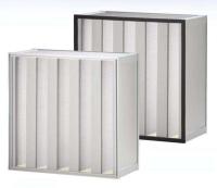 China Clean Room SUS Frame Plastic V Cell Terminal HEPA Filter Easy To Handle for sale