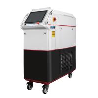 China Custom Cart Type Fiber Laser Metal Clean Machine Rust Removal 500W 1000W for sale