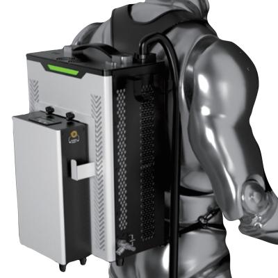 China Laser Cleaning Machine Rust Removal Portable Paint Remove Backpack 100W 200W 300W Pulse Cleaning Machine for sale